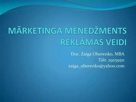 Ppt M Rketinga Mened Ments Rekl Mas Veidi Powerpoint Presentation