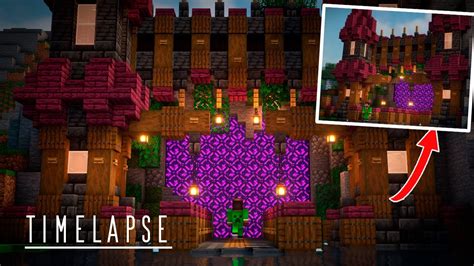 Como Construir Um Portal Do Nether Medieval Minecraft Timelapse Youtube