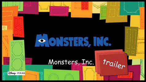 Monsters Inc Trailer YouTube