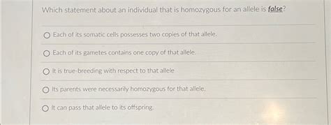 Solved Which Statement About An Individual That Is Chegg
