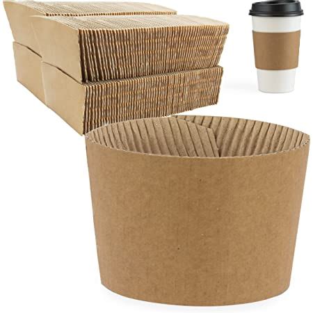 Paquete de 200 Fundas para tazas de café Kraft chamarra de papel