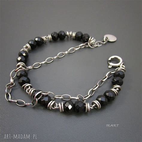 Bransoletka z Czarnego Turmalinu Urokliwe Irart ღ art Madam pl