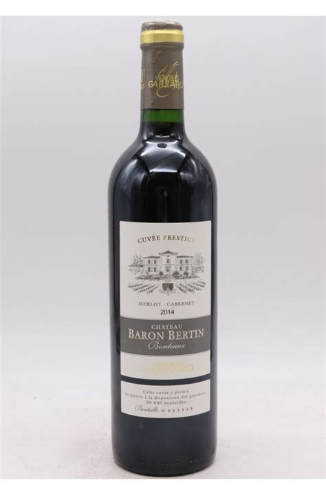Baron Bertin Cuvée Prestige 2014
