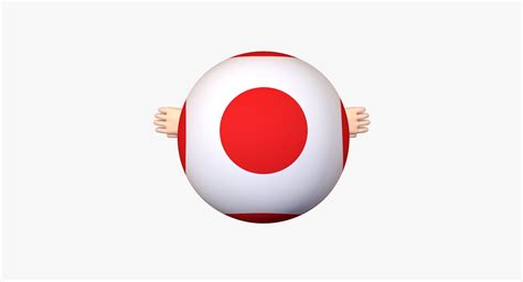 D Toad Toadstool Mushroom Super Mario Turbosquid
