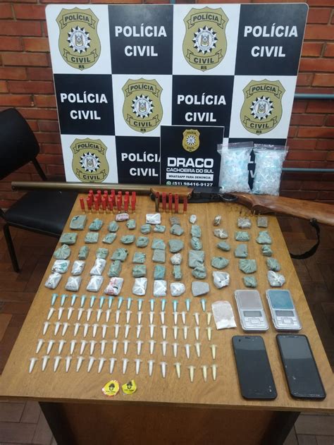 Polícia Civil prende homem arma e drogas