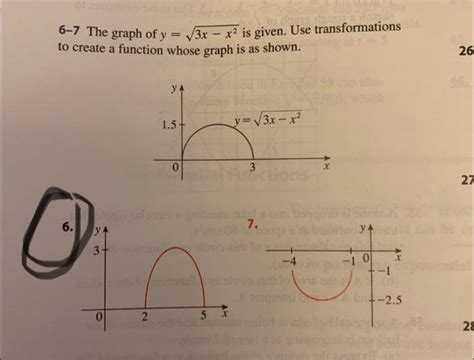 solved 6 7 the graph of y 3x−x2 is given use