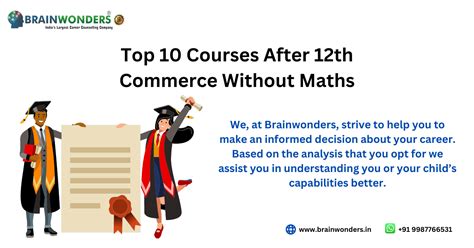 Top 10 Courses After 12th Commerce Without Maths 2024 Brainwonders