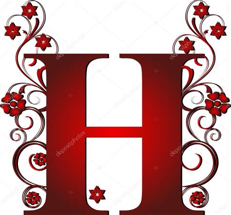 La Letra H En Rojo