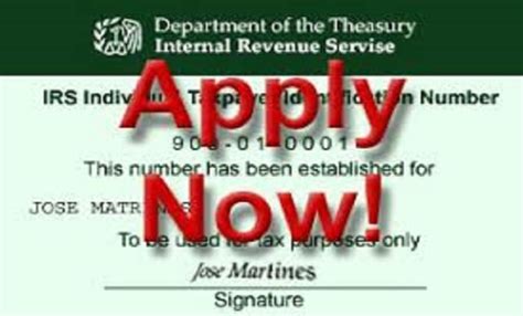 Apply For Your Itin Individual Taxpayer Number As Certified Acceptance