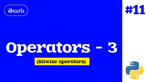 python operators part 3 bitwise operators and or xor not left shift right shift z2h