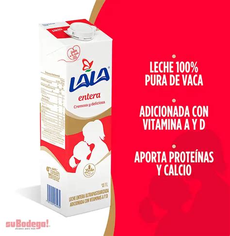 Leche Lala Ultra Pasteurizada Entera Lt Subodega Alcanza Para M S