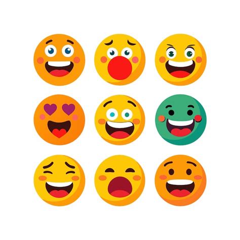 Premium Vector Icon Reaction Emoji And Symbol Set Concept