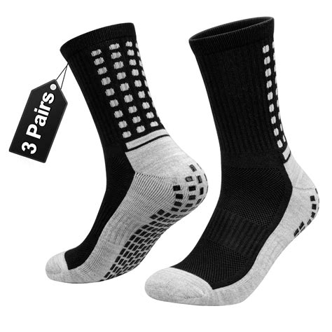 YUEDGE Calcetines de fútbol antideslizantes para hombre almohadillas