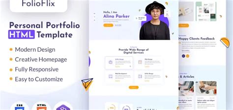 20 Best Free Responsive HTML CSS Portfolio Templates In 2024