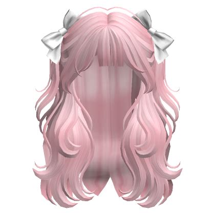 Wavy Half Up Pigtails With Ribbons Pink Roblox Item Rolimon S