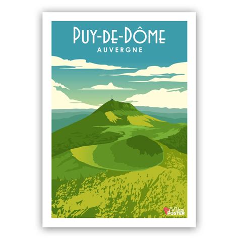Affiche Puy de Dôme Le Vrai Shop