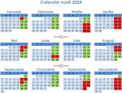 Calendar 2024 Zile Libere Brier Claudia