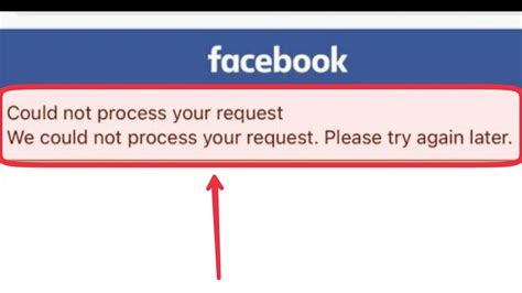 Fix Facebook Could Not Process Your Request We Could Please Try Again