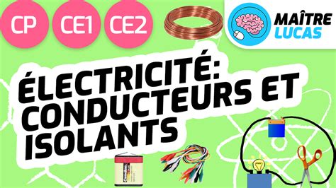 Électricité conducteurs et isolants pour les CP CE1 CE2 Maître Lucas
