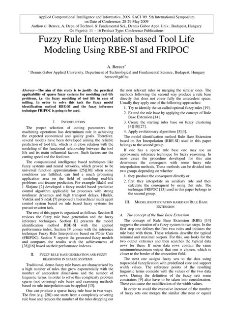 pdf fuzzy rule interpolation based tool life modeling using rbe si and fripoc