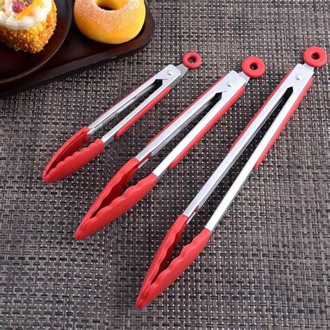 Jual Capitan Penjepit Makanan Food Tong Set 3in1 Pencapit Silicone