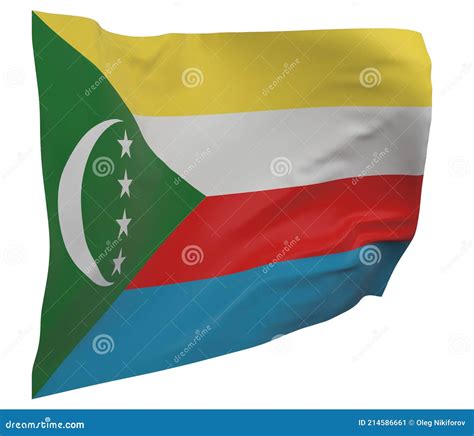 Bandeira Das Comores Isolada Ilustração Stock Ilustração de vento