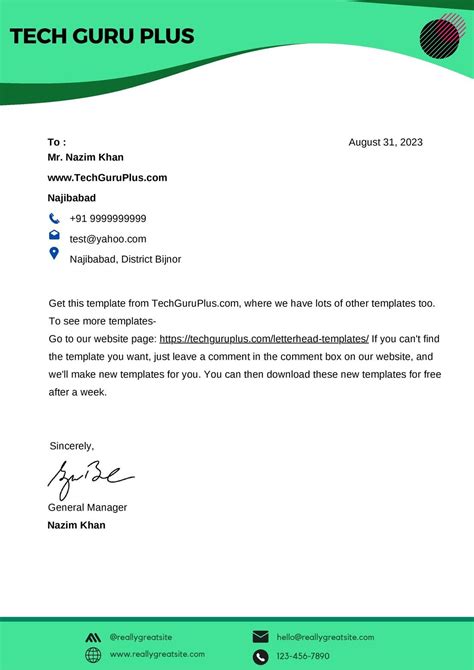 Creative Business Letterhead Templates Ms Word Docx