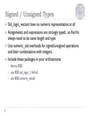 Vhdl Type Conversions Pdf Signed Unsigned Types Std Logic