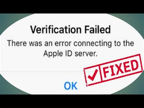 How To Fix If Apple ID Verification Failed Fixed An Error Connecting