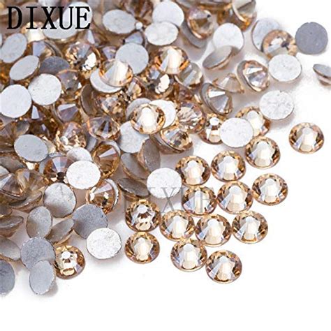 Buy Homely Flat Back Nail Rhinestone Ss Ss Pcs Gold Champagne D