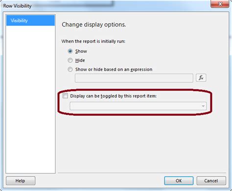 Reporting Services Ssrs Toggle Visibility Of Rows Based On Data