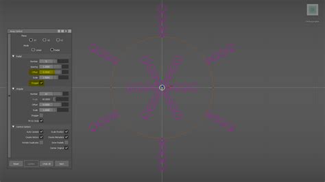 radial array offset question autodesk community