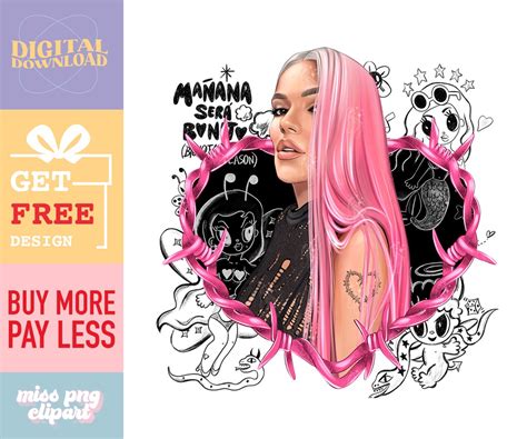 Karol G Pink New Album Cover Png For Bichota Season Fans For Digital