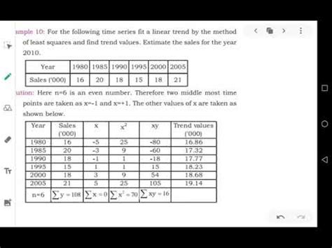 Time Series Least Squares Method 07 YouTube