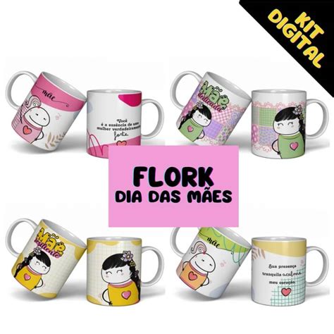 Kit arte para caneca flork dia das mães grátis 2023 Arte Para Canecas
