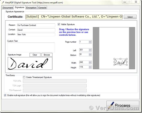 digital signing and encrypting pdf using veryutils pdf digital signature tool add a digital