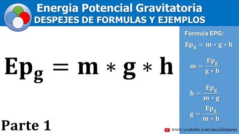 Energ A Potencial Gravitatoria Despejes Y Ejemplos Parte Youtube