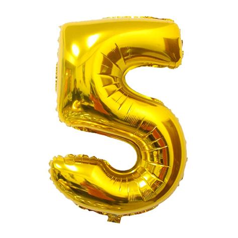 Globo Metalico O Metalizado Dorado Numero 80cm Globos Yuli