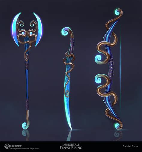 ArtStation Immortals Fenyx Rising Weapons Gabriel Blain Fantasy