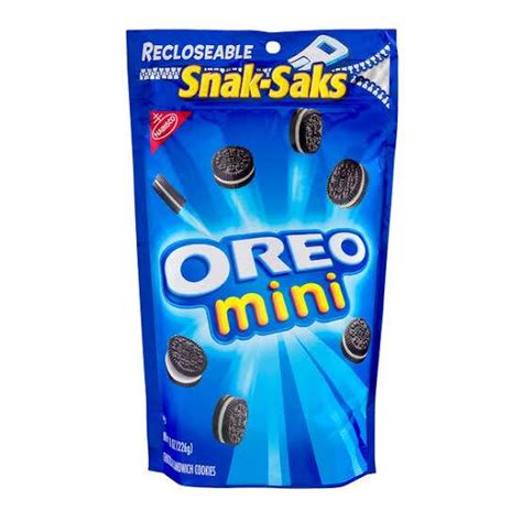 Nabisco Oreo Minis Snak Saks Chocolate Sandwich Cookies 226grams