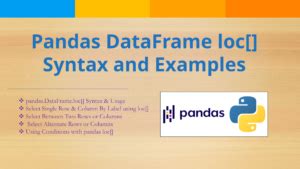 Pandas Dataframe Loc Syntax And Examples Spark By Examples