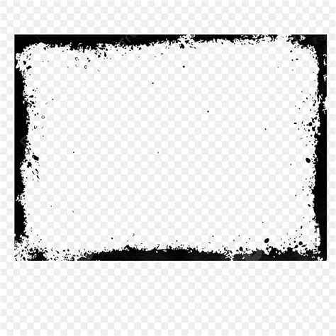 Hand Painted Illustration PNG Picture Black Hand Painted Border Free
