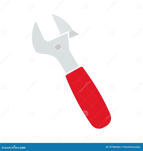 Icono de llave ajustable ilustración del vector Ilustración de viejo