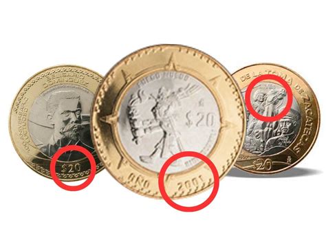 Estas son las tres monedas de 20 pesos más valiosas las tienes