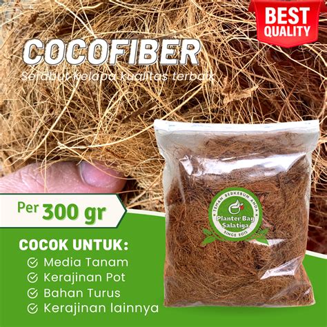 Jual Cocofiber 300gr Serabut Kelapa Bahan Turus Media Tanam Sabut Coco