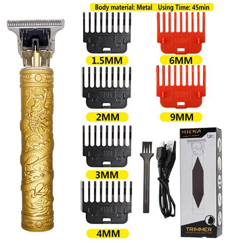 Máquina De Cortar Cabelo Profissional Sem Fio vintage USB T9