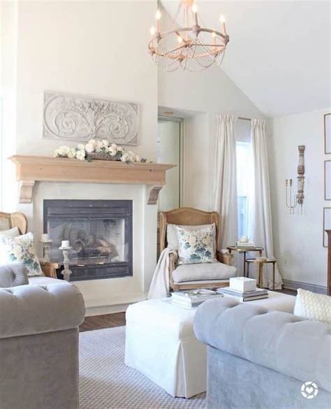 Fireplace With Wingback Chairs Under Vaulted Ceiling Soul Lane