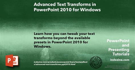Advanced Text Transforms In Powerpoint For Windows