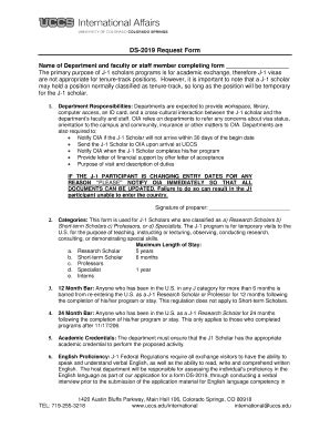 Fillable Online Uccs J Scholar Request Form University Of Colorado