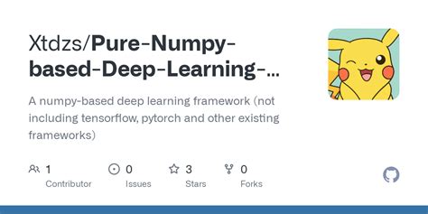 Github Xtdzs Deeplearninglib A Numpy Based Deep Learning Framework
